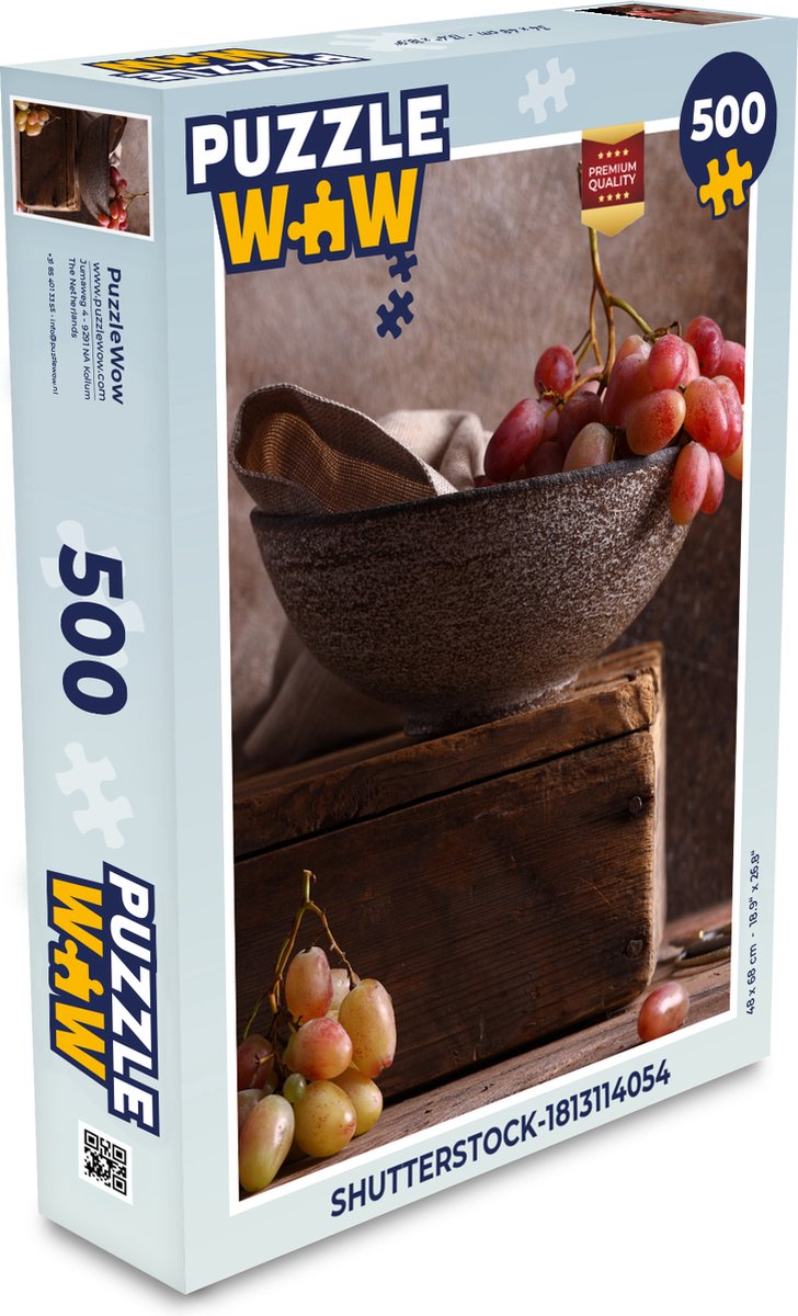 Puzzel Rustiek - Druiven - Schaal - Stilleven - Fruit - Legpuzzel ...