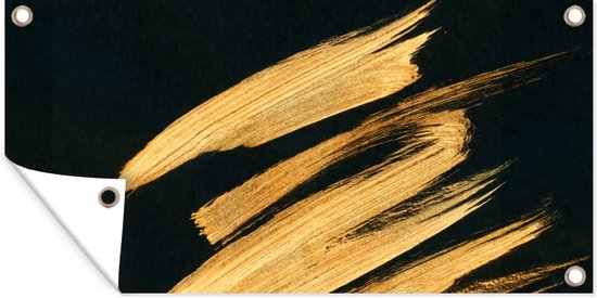 Schuttingposter Goud - Verf - Strepen - Luxe - Abstract - 200x100 cm ...