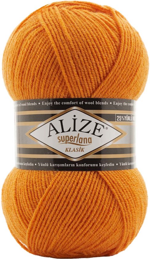 Alize Superlana Klasik Orange 336 Pakket 5 Bollen 500 Gram | bol