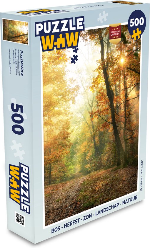 Puzzel Bos - Herfst - Zon - Landschap - Natuur - Bomen - Bladeren ...