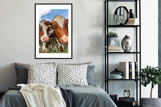 Cadre photo - Poster - Vaches - Vache - Animaux - Nature - Marron ...