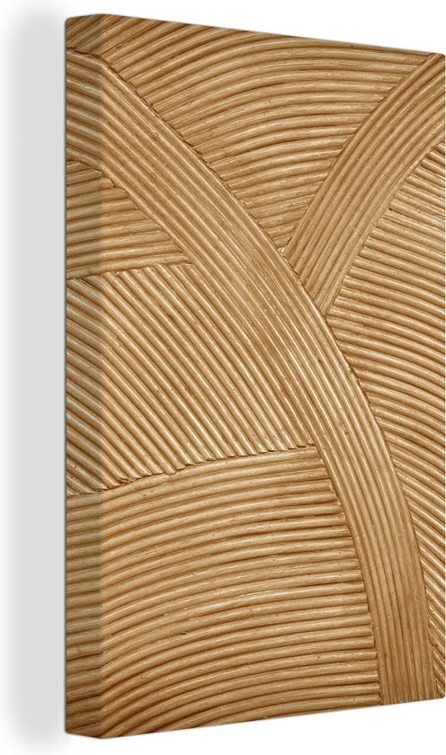 Canvas Schilderij Structuur - Natuur - Kunst - Rotan - 60x90 cm ...