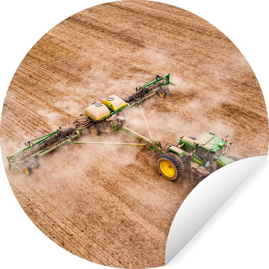 WallCircle - Muurstickers - Behangcirkel - Trekker - Akker - Boerderij - Boer - Groen... | bol
