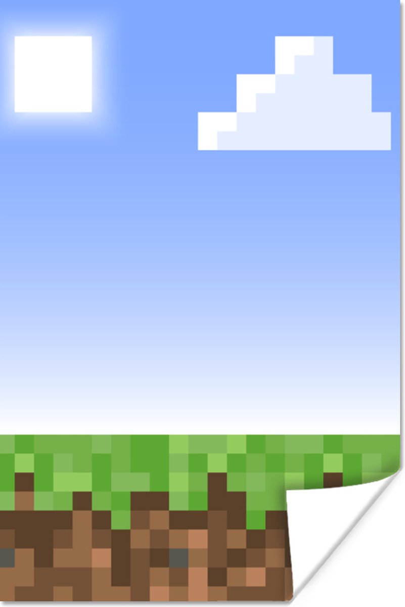 Game Poster - Gaming - Pixel - Gamen - Gras - Minecraft - 120x180 cm ...