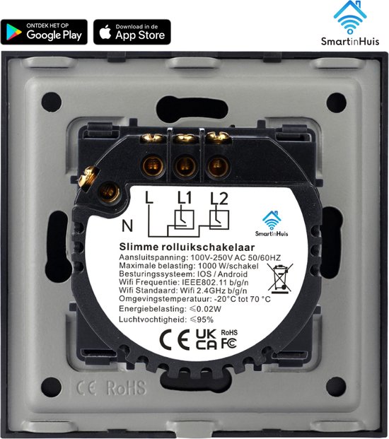 Smart - Rolluikschakelaar -Wit | bol