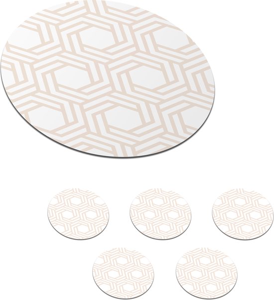 Onderzetters voor glazen - Rond - Design - Geometrie - Patroon - 10x10 ...