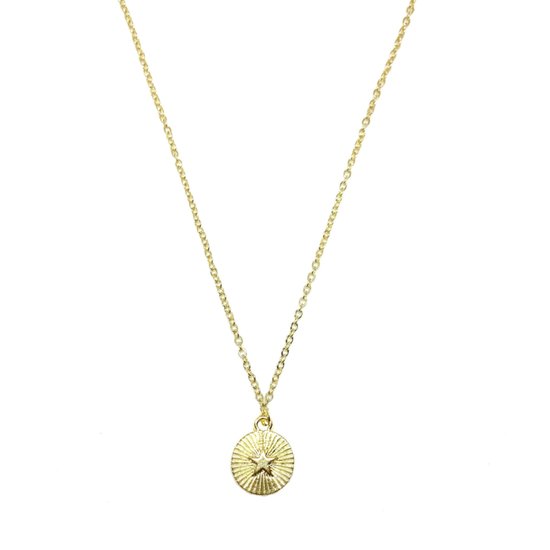Coin & star necklace - gold | bol.com