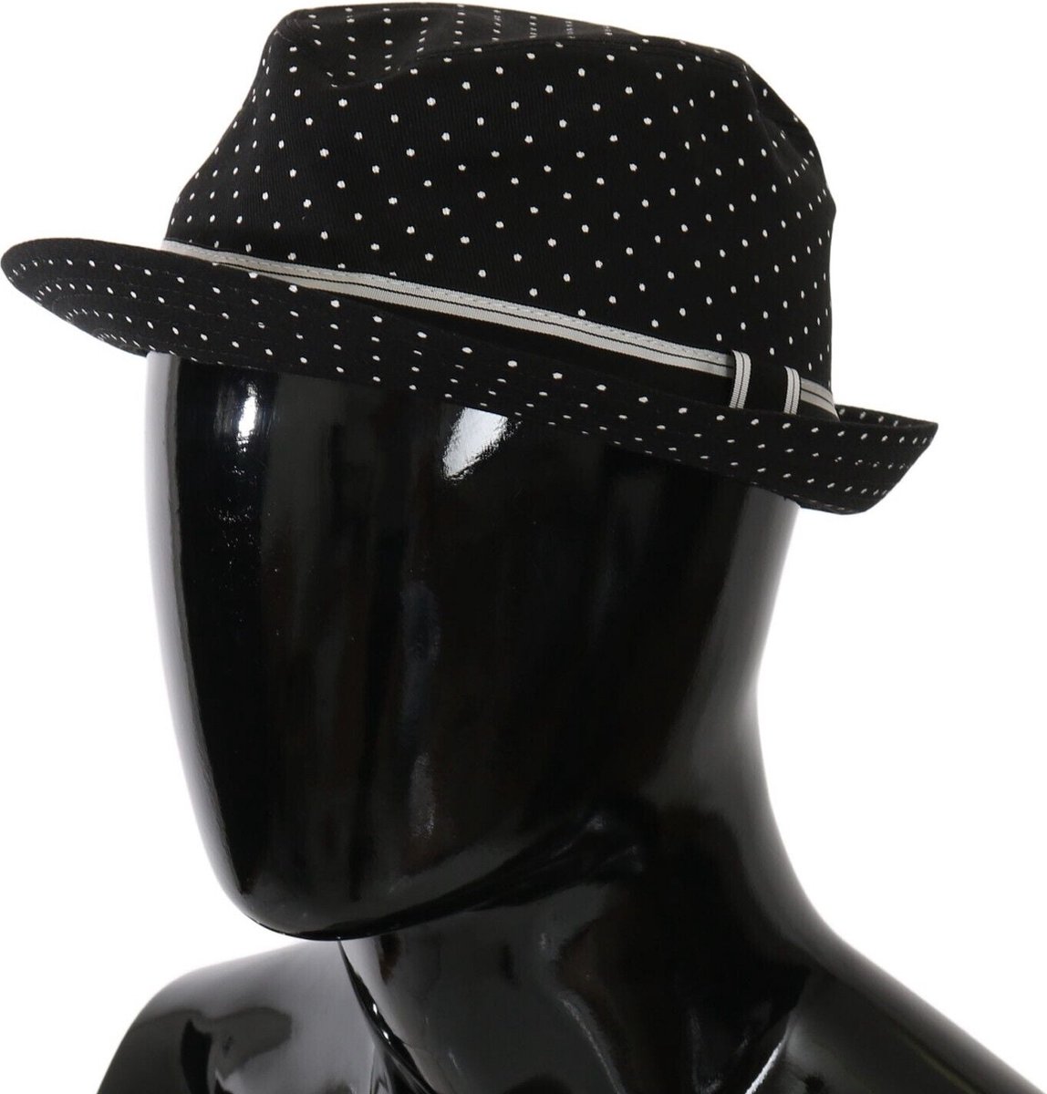 Dolce & Gabbana - Black White Cotton Dotted Fedora Hat | bol.com