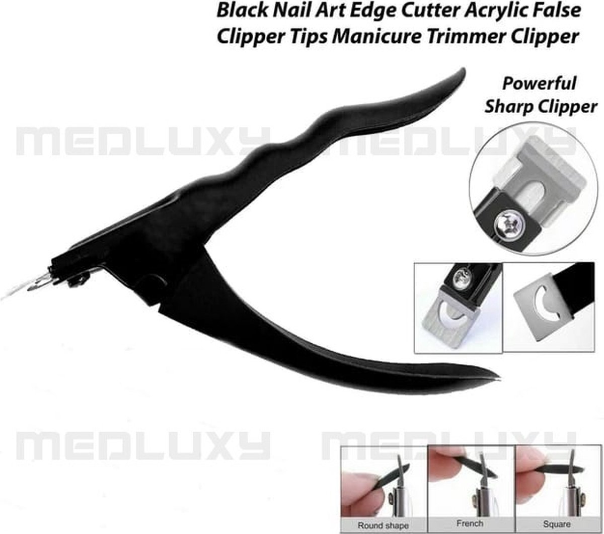 MEDLUXY Pro - Acrylnagel tip knipper / Acrylic Tip Cutter - Zwart ...