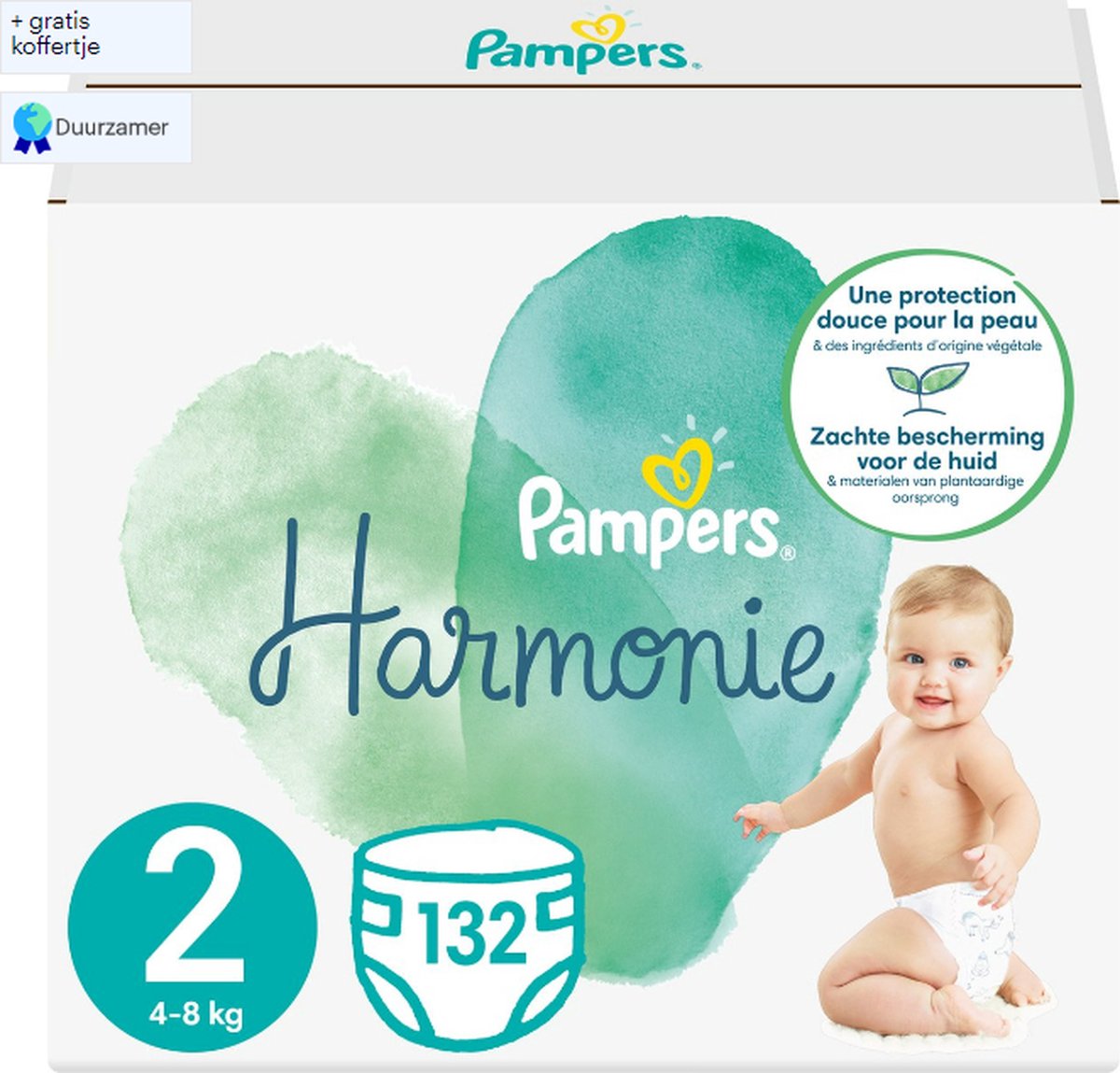 Pampers Harmonie Maat 2 (4kg-8kg) - Maandbox 132 Luiers | bol.com