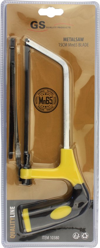 GS ijzerzaag 26cm - Metaalzaag met Mn65 zaagblad - Incl. 2 extra ...