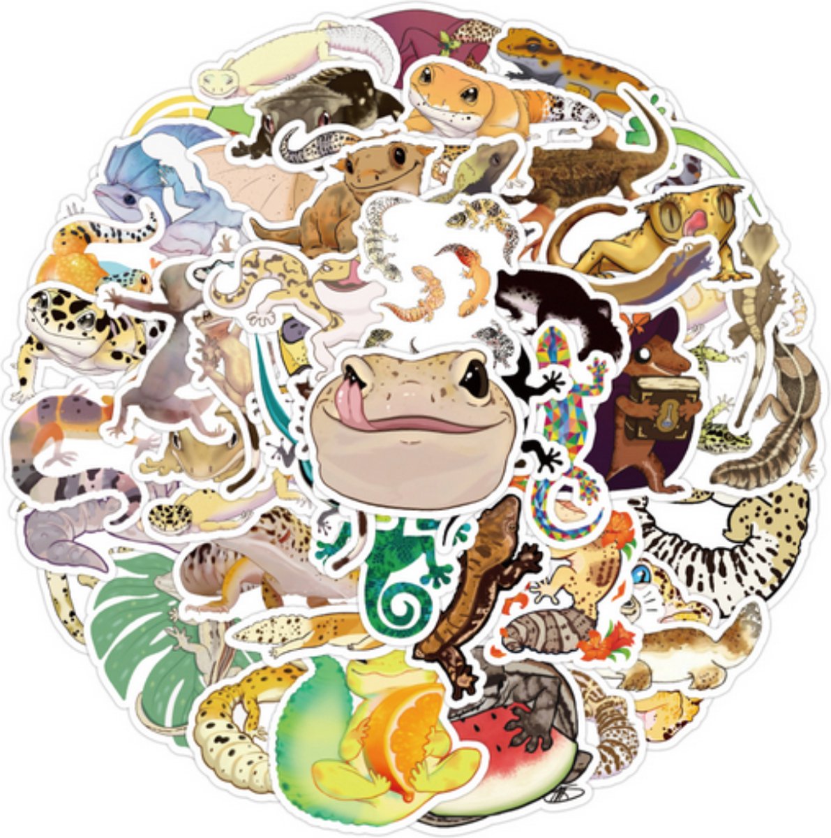 Winkrs - 50 kameleon stickers - Stickers voor laptop, muur, deur, koffer, schriften, etc. | bol.com
