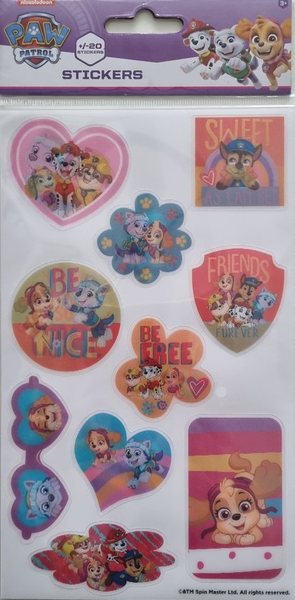 STICKERSTORE® Paw Patrol Paars Stickervel - 30 stuks - Knutselen - Creatief - Kinderen... | bol