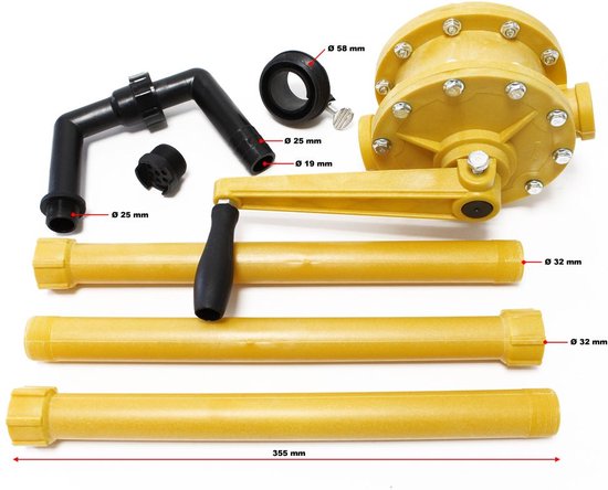 Stookolie Diesel Pomp Vat Roterende Handpomp Handgezwenkt 30 l/min ...