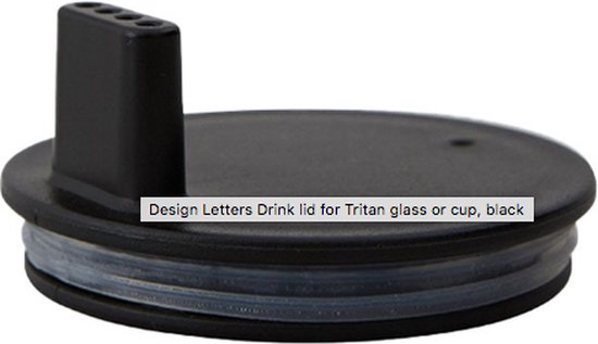 Design Letters Lid for drinking glass Black | bol.com
