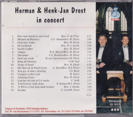 Herman en Henk-Jan Drost in concert, Herman Drost, Henk-Jan Drost ...