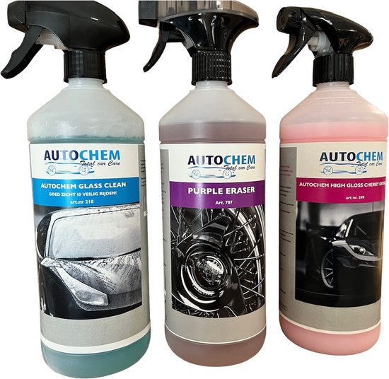 Autochem Tripple - Glasreiniger - Velgenreiniger - Detailspray - 3 x 1 ...