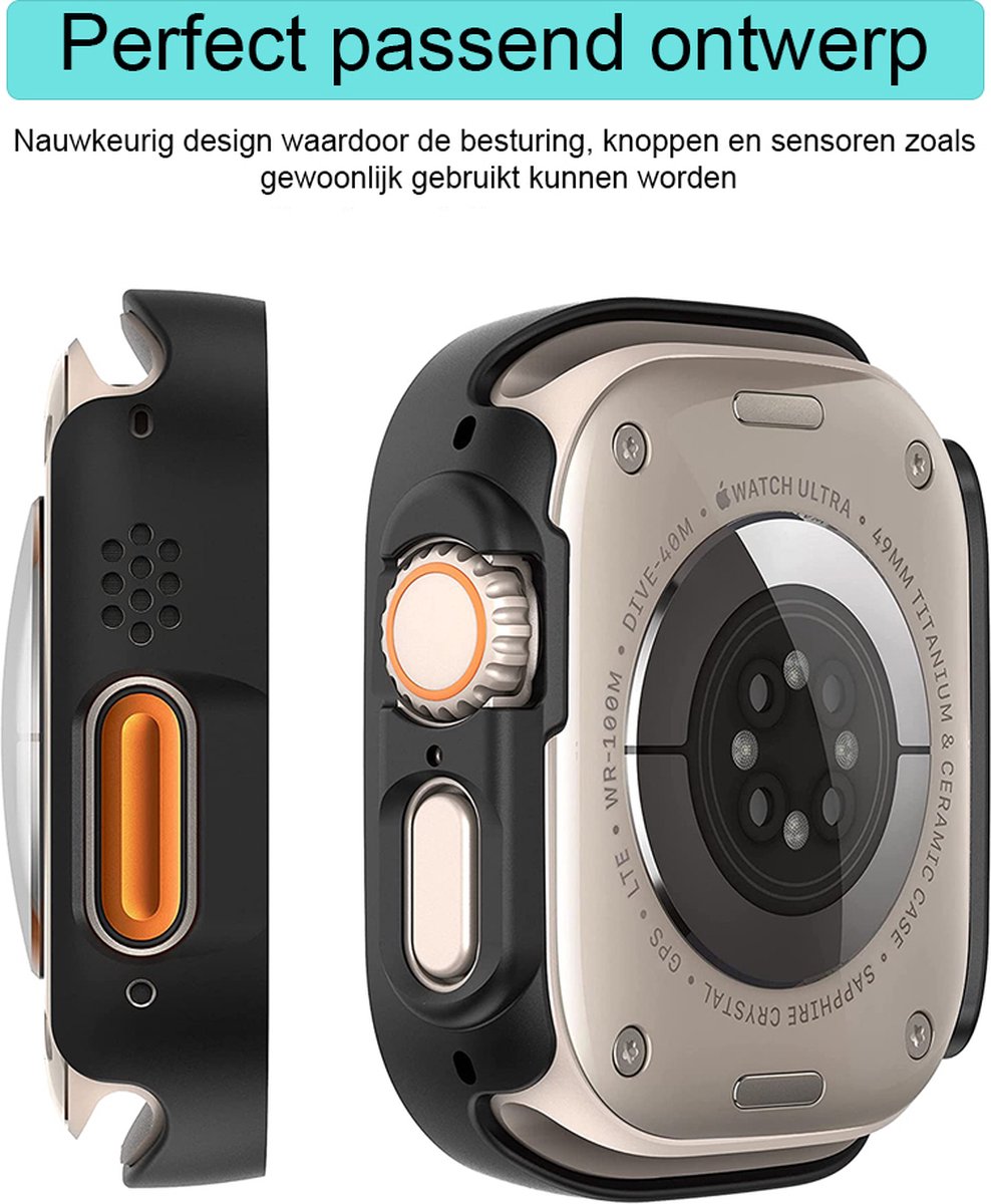 MY PROTECT® Apple Watch Ultra 49mm Bescherm Case & Screenprotector In 1 ...