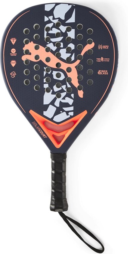 PUMA SolarCOURT Padel Unisex Racket - Donkerblauw/Oranje/Blauw - Maat ...