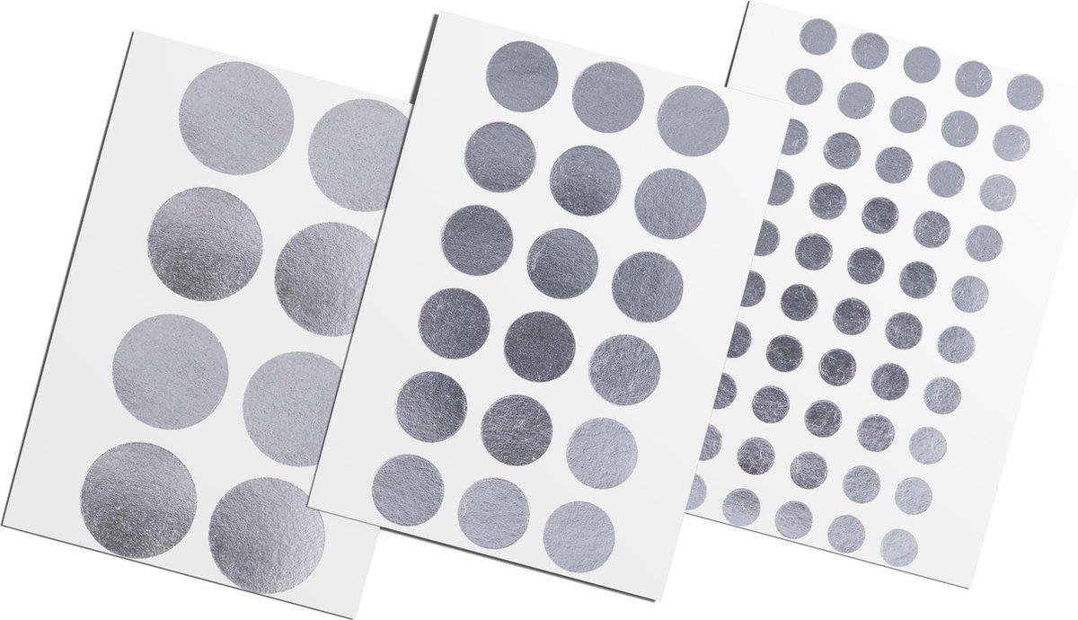 Zilveren Stippen Stickers | 152 Stippenstickers | Sticker Dots Zilver ...