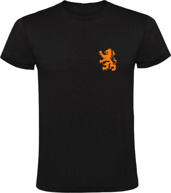 Nederlandse Elftal Zwart Heren T-shirt met Oranje leeuw Logo | WK Shirt ... Nederlandse Elftal Zwart Heren T-shirt met Oranje leeuw Logo | WK Shirt ...