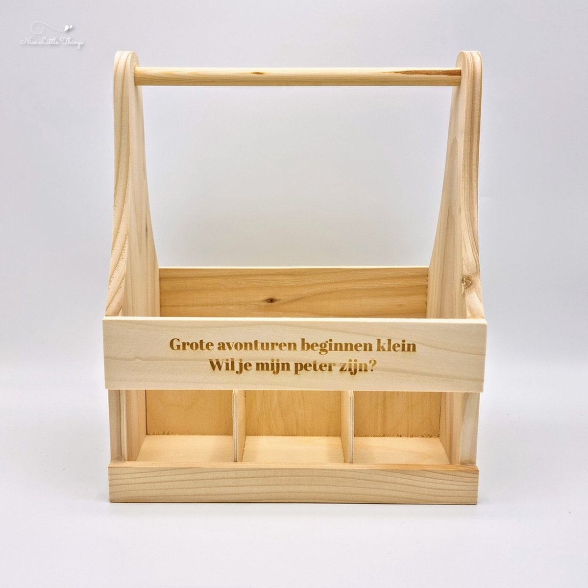 [Nice Little Things] - Houten Bierkrat Wil je mijn peter zijn? | bol.com
