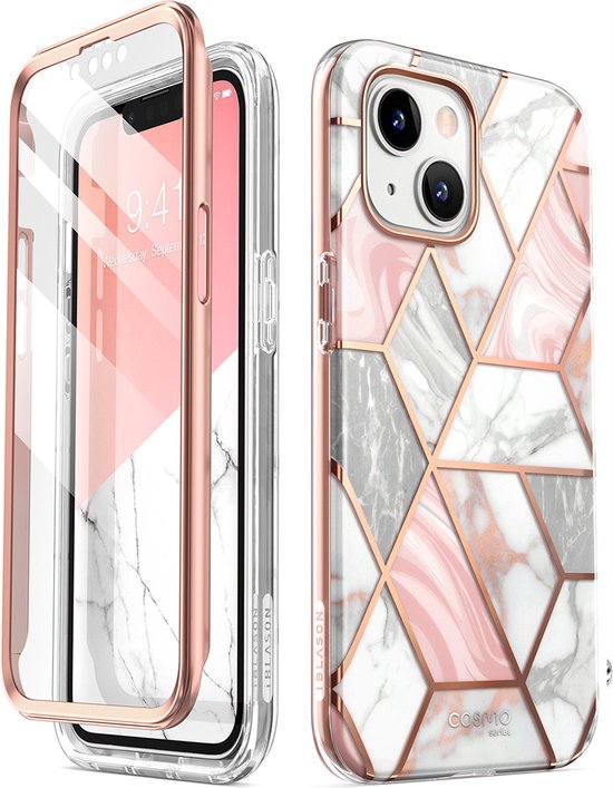 Supcase Cosmo Case Marble hoesje voor iPhone 13 en iPhone 14 - rose ...