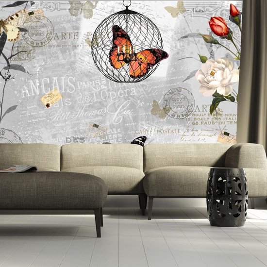 Fotobehangkoning - Behang - Vliesbehang - Fotobehang - Butterflies song - Vlinder -... | bol.com
