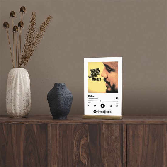 Songr Spotify Muziek Bordje - Celia - Charles Mingus - 20x30 - Wit ...