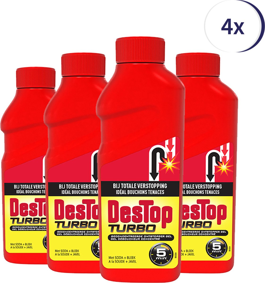 Destop Turbo Ontstopper 1L x4 | bol