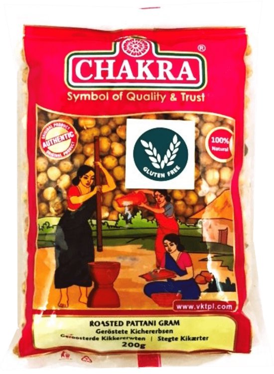 Chakra - Geroosterde Kikkererwten - Roasted Pattani Gram - 3x 200 g | bol