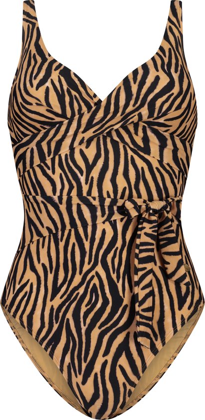 Beachlife Soft Zebra Dames Badpak - Maat 40 (Cupmaat F) | bol