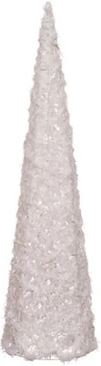 2x stuks kerstverlichting figuren Led kegel kerstboom glitter lamp 40 cm - Verlichte... | bol.com