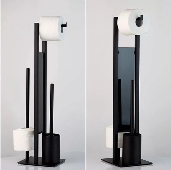 Toilet borstel met wc rol houder - WC borstel - WC rolhouder - RVS - WC ...