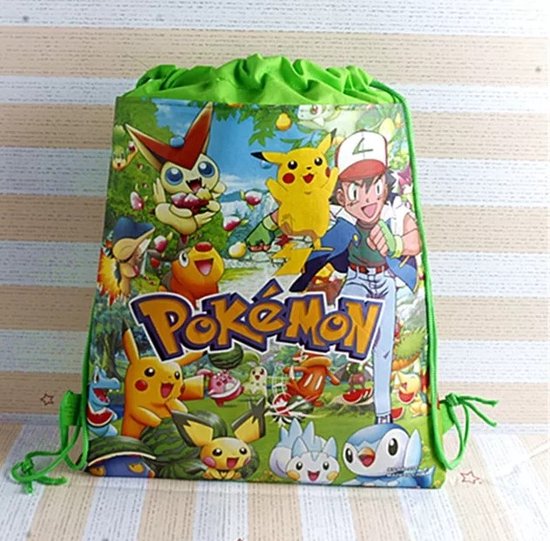Pokémon - Gymtas - Zwemtas - 35cm x 27cm - Groen - School - Gym ...