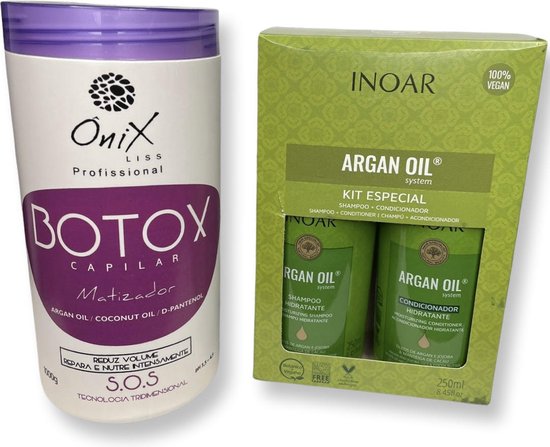 ONIX BOTOX CAPILAR MATIZADOR 1000 ML & ARGAN OIL KIT | bol.com