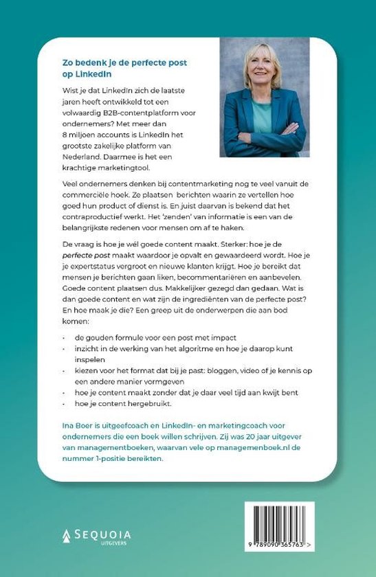 Zo bedenk je de perfecte post op LinkedIn | 9789090365763 | Ina Boer ...