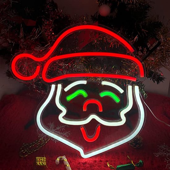 Dicadore - Neon led lamp - Kerstman - 35 x 35 cm - Wandlamp - Kerst ...
