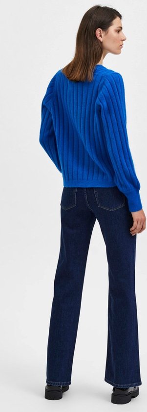 Selected Femme Glowie LS Knit Cardigan Princess Blue | bol.com