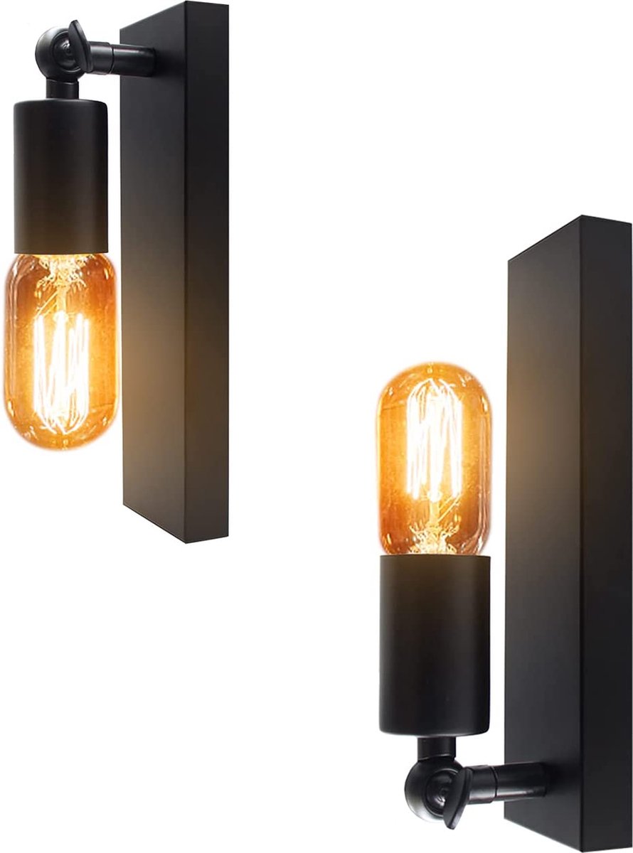 2PCS industriële wandlamp, interieur wandlamp trap wandlamp, vintage ...