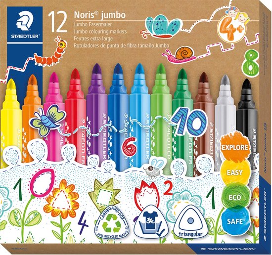 Staedtler Viltstift Noris 328 JUMBO, 12 stiften 10 stuks | bol