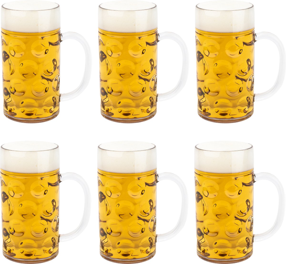 MyDrinkglass Plastic Bierpul | Bierpul Plastic | 6 Stuks | Oktoberfest | Plastic... | bol.com