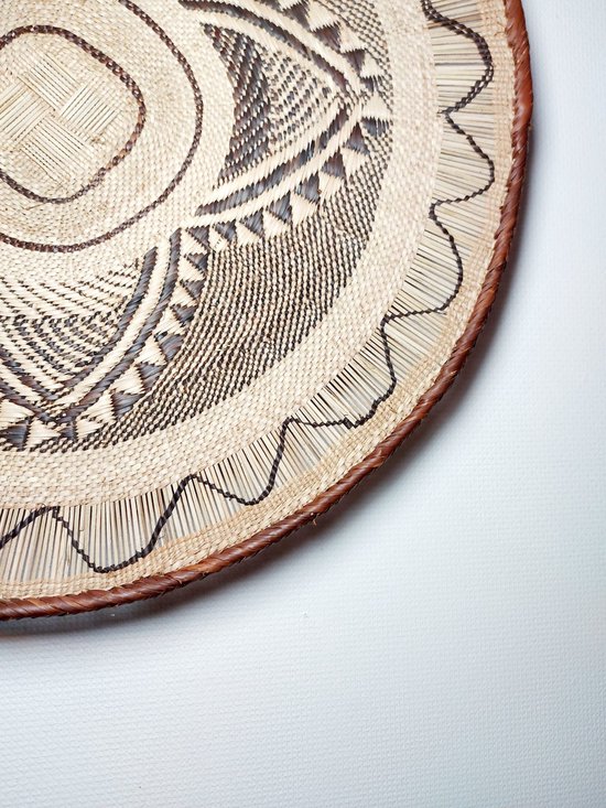 Geweven Muur Mand | 60cm | Afrikaanse Muur Decoratie | Natuurlijke Boho ...