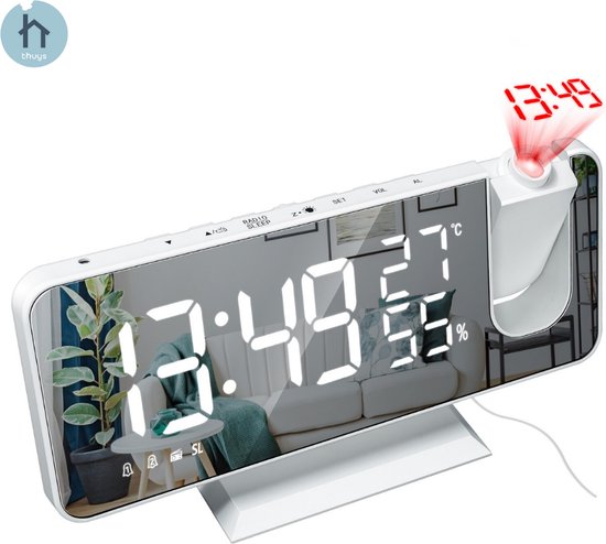 Wekker met Projectie - Projectiewekker Temperatuur - Wekker met ...