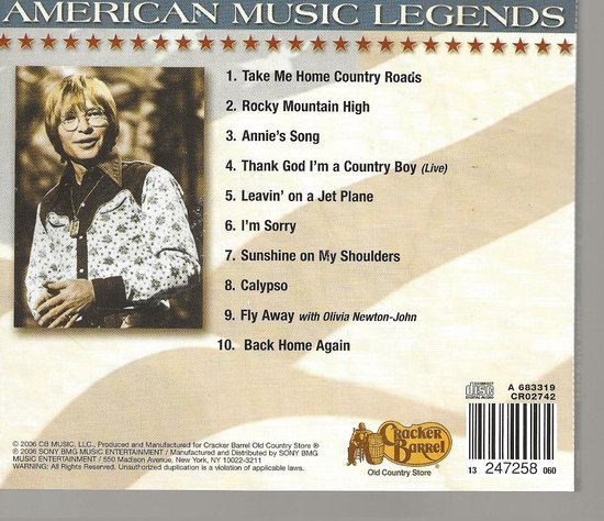 JOHN DENVER - AMERICAN MUSIC LEGENDS, John Denver | Muziek | bol.com