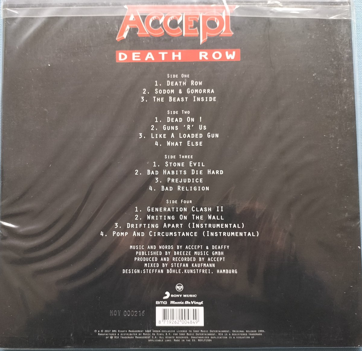 Accept – Death Row (2018) 2XLP Red Vinyl (Sealed), Accept | Muziek ...