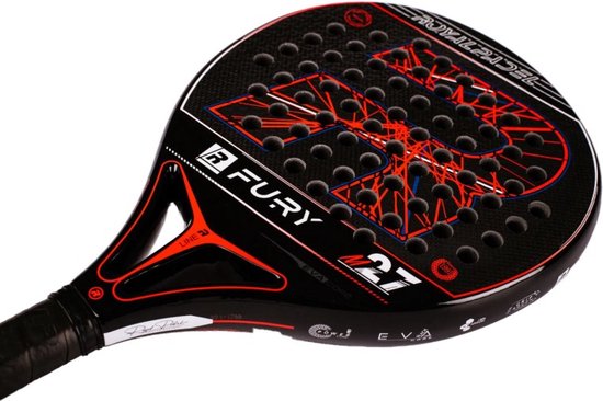 Royal Padel M27 R-Fury 12K (Rond) - 2023 zwart/rood | bol