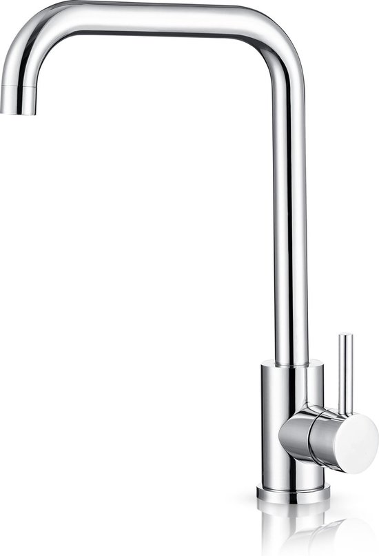 SaniBright Davos Keukenkraan Chroom - Keukenkraan Chroom - Chrome kraan | bol