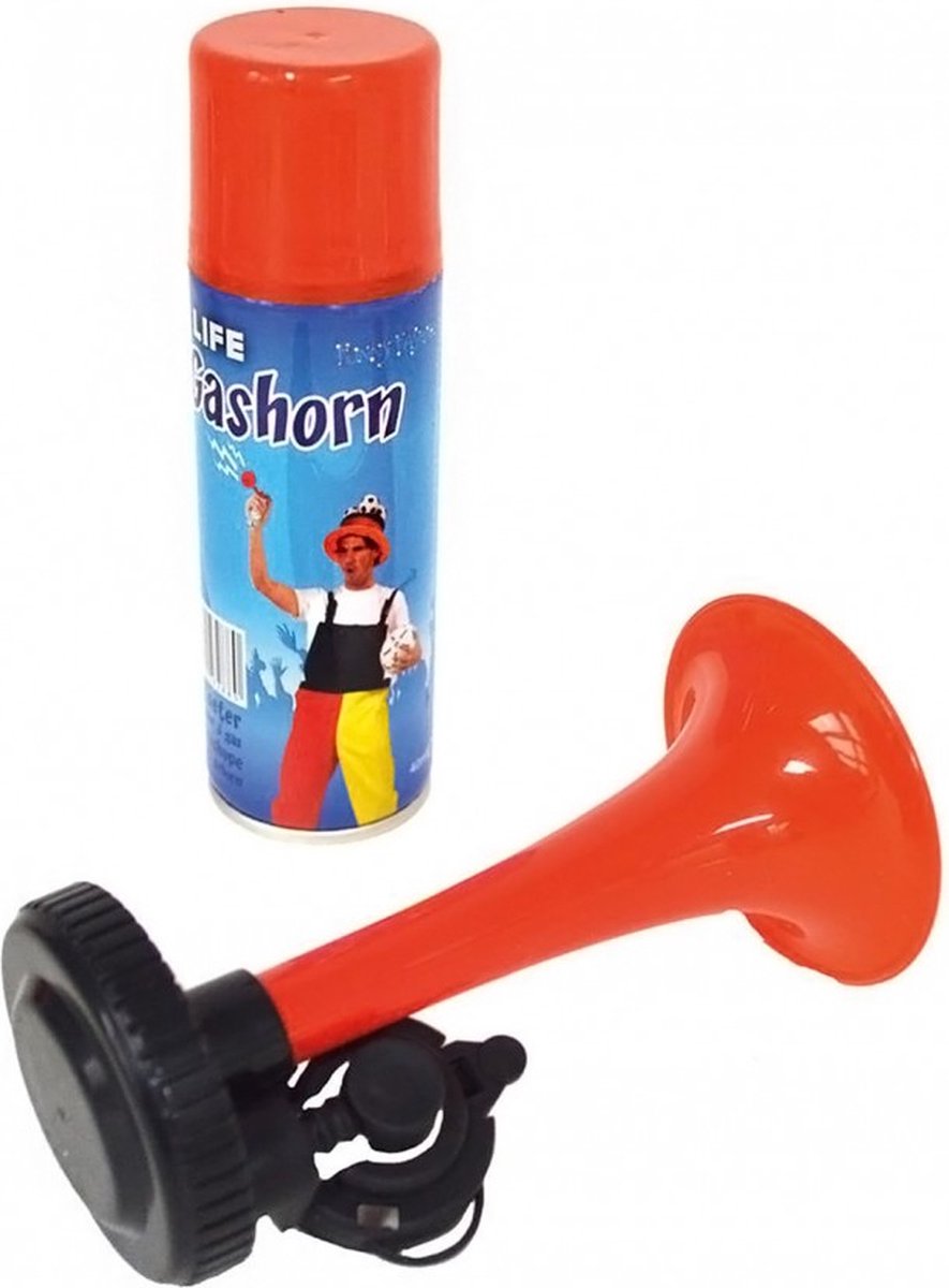 Luchas promotions Pluche mascotte leeuw oranje + Toeter met gas gratis ...