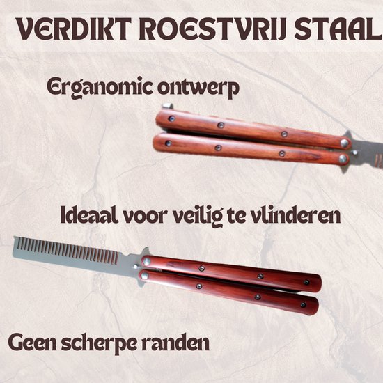 Eaglion BKH2 - Vlindermes Trainer Kam - Balisong Trainer Kam ...